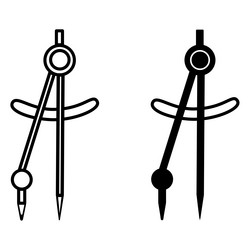 School compass tool for drawing circles office Vector Image