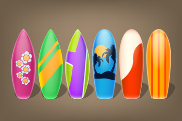 Human surfing in sea set collection d Royalty Free Vector