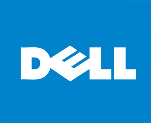 Dell brand logo computer symbol design usa laptop Vector Image