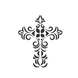 Holy cross design for tattoo design Royalty Free Vector
