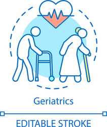 Senility concept icon Royalty Free Vector Image