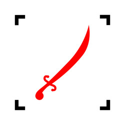 Sword sign red icon Royalty Free Vector Image - VectorStock