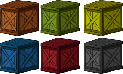 Different cube boxes in many colors Royalty Free Vector