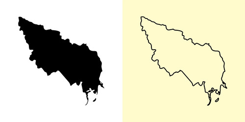 Shaki-zaqatala map azerbaijan asia filled Vector Image