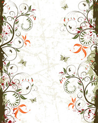 Vertical frame with flowers Royalty Free Vector Image