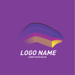 Curvy and stripes simple logo design Royalty Free Vector