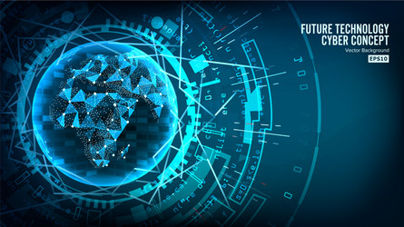 Futuristic technology connection structure Vector Image