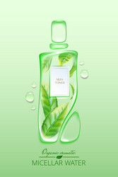 Original advertising poster design with water Vector Image