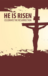 Religious banner with a cross and crucifix Vector Image