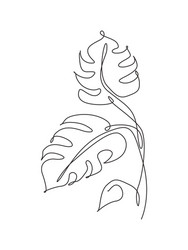 Monstera One Line Vector Images (over 500)
