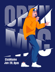 Hip hop or rap battle poster design great text Vector Image
