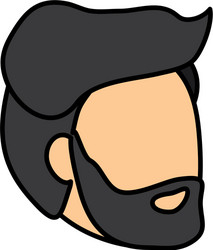 Man face profile Royalty Free Vector Image - VectorStock