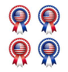 American flag rosette Royalty Free Vector Image