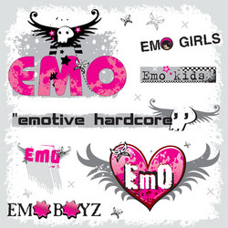 Emo child logo Royalty Free Vector Image - VectorStock