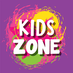 Kids zone poster icon Royalty Free Vector Image
