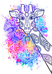 Lion head angry mandala entangle coloring page Vector Image