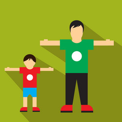 Man and children icon Royalty Free Vector Image