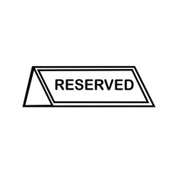 Restaurant reserved icon outline dinner Royalty Free Vector