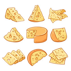 Find missing piece of cheese attention task Vector Image
