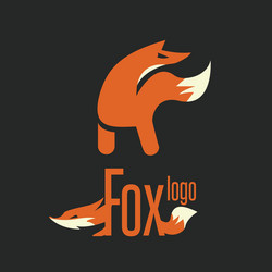 Fox logo text Royalty Free Vector Image - VectorStock