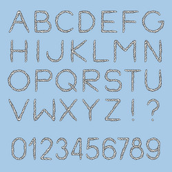 Nautical rope font Royalty Free Vector Image - VectorStock