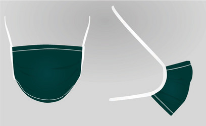 Blue surgery mask Royalty Free Vector Image - VectorStock