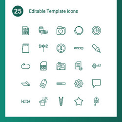 Template icons Royalty Free Vector Image - VectorStock