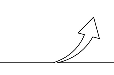 Continuous line drawing of up arrow up arrow Vector Image