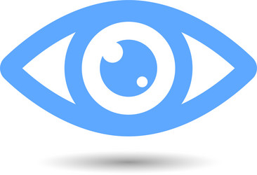 Blue eye icon look and vision Royalty Free Vector Image