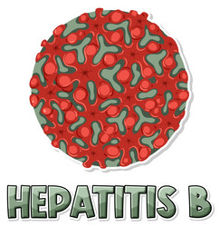 Hepatitis b virus hbv with explanation Royalty Free Vector