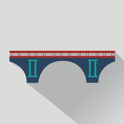Isolated bridges icons set Royalty Free Vector Image