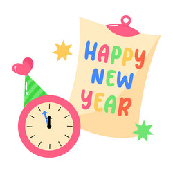 New year timer Royalty Free Vector Image - VectorStock