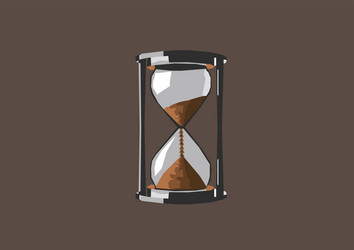 Sand watches in hand time management concept Vector Image