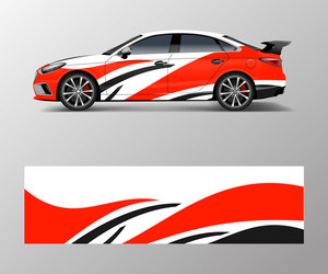 Custom car wrap design for vehicle advertisi Vector Image