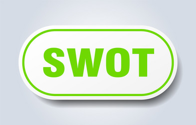 Swot sticker swot label Royalty Free Vector Image