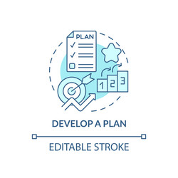 Business development plan loop concept icon Vector Image