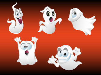 Ghost character halloween scary ghostly monster Vector Image