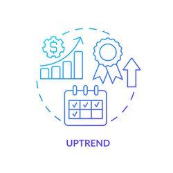 Stock selection importance blue gradient concept Vector Image