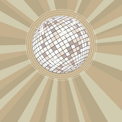 Disco ball background party poster Royalty Free Vector Image