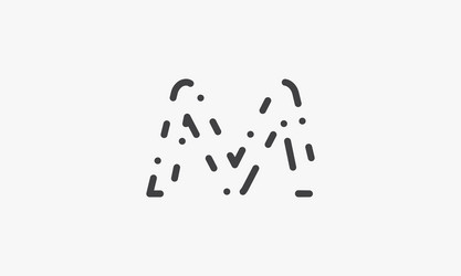 Colorful dot letter m logo design Royalty Free Vector Image