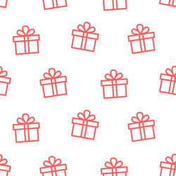 Christmas gift box decoration seamless pattern Vector Image