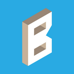 Isometric letter b Royalty Free Vector Image - VectorStock