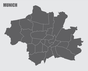 Munich city map Royalty Free Vector Image - VectorStock