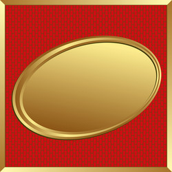 Gold brush circle golden frame Royalty Free Vector Image