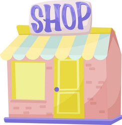 Cute store cartoon colorful store Royalty Free Vector Image