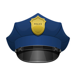 Police hat Royalty Free Vector Image - VectorStock