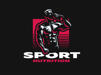 Fitness man with dumbbells Royalty Free Vector Image