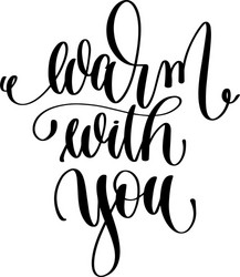 Love you - hand lettering handmade calligraphy Vector Image