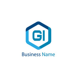 Initial letter gi logo template design Royalty Free Vector