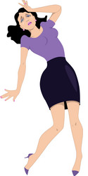 Person experiencing unconsciousness and fainting Vector Image